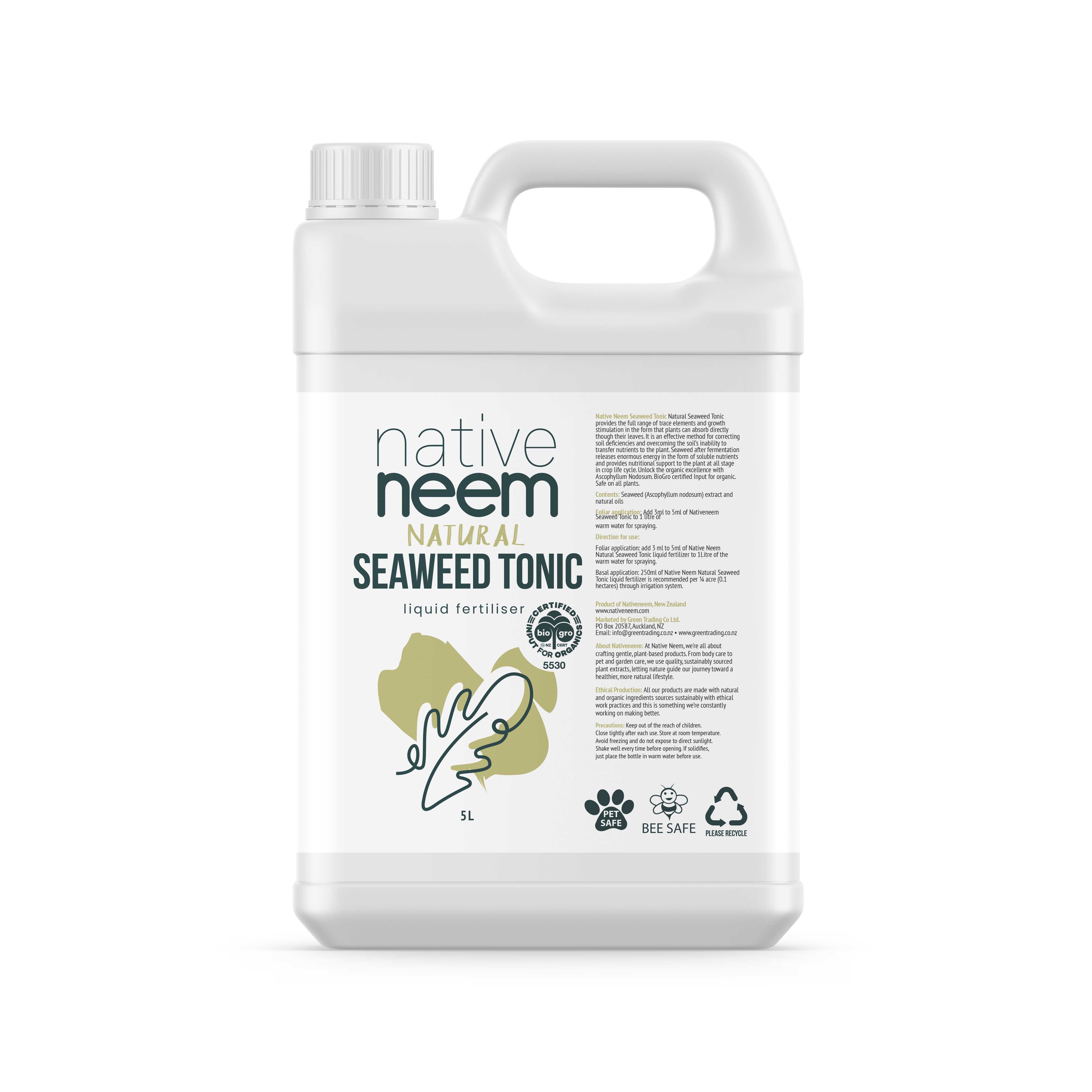 Organic Nativeneem Seaweed Tonic 5L
